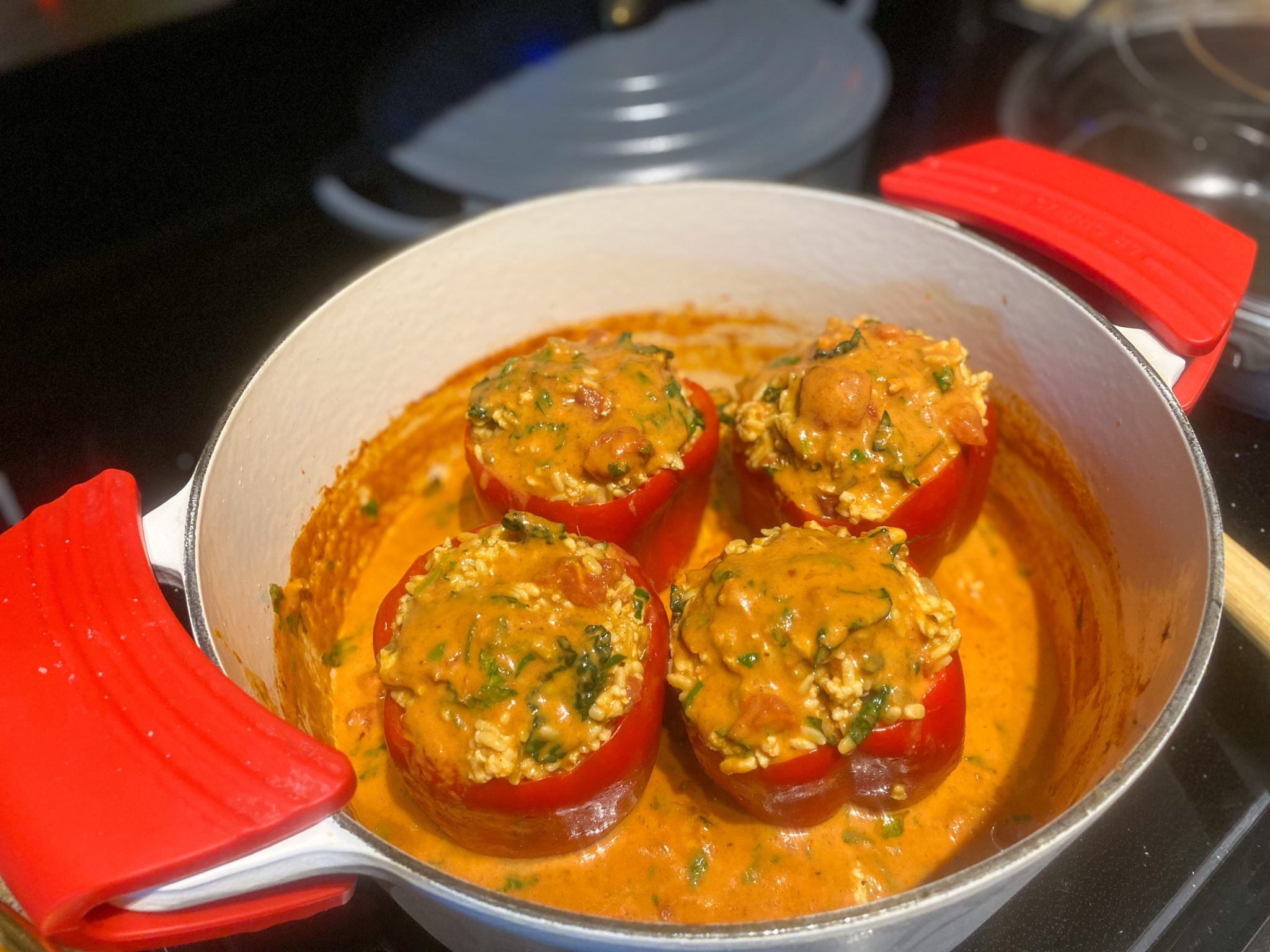 Curry Chicken & Rice Stuffed Peppers Recipe