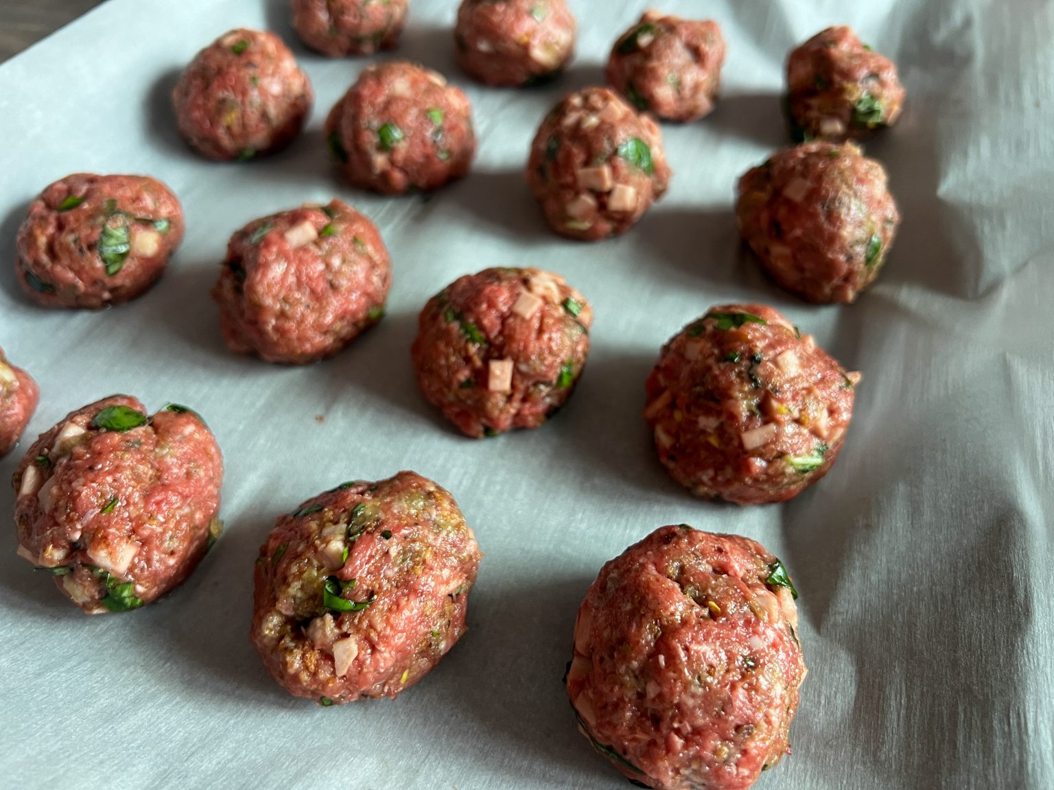 Mortadella & Beef Meatballs with Roasted Red Pepper Sauce Recipe