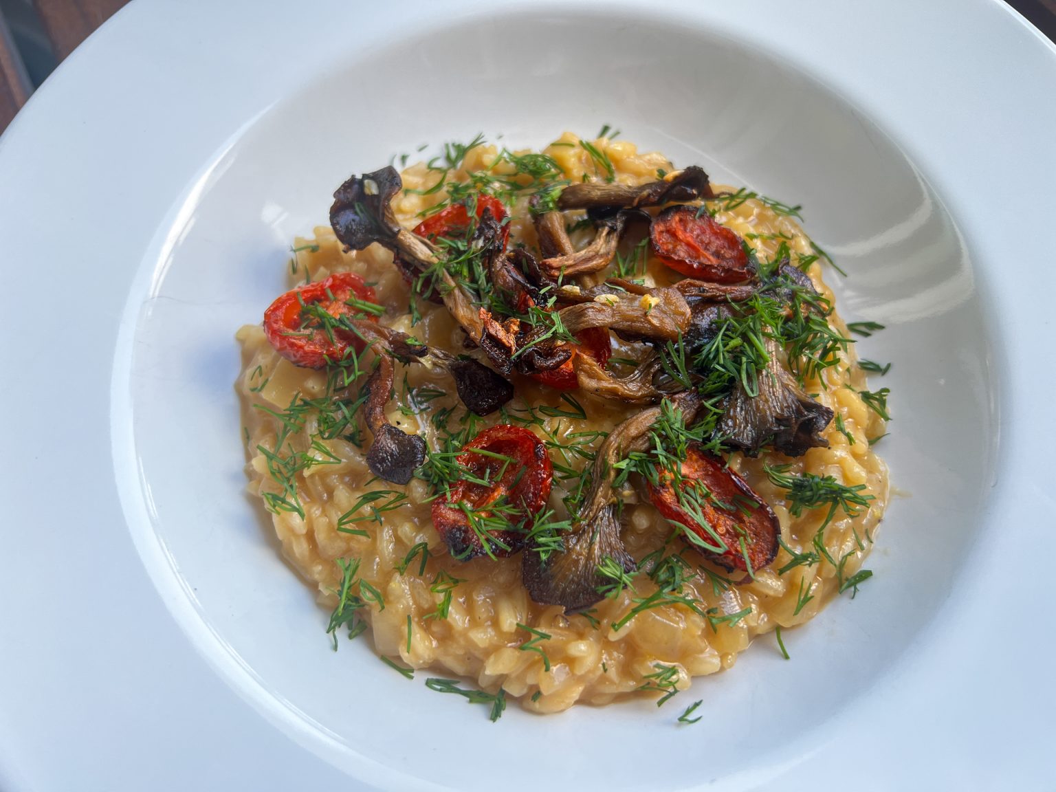 Oven Risotto with Roasted Mushrooms & Tomatoes Recipe