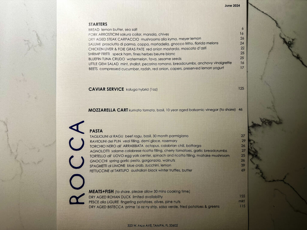 Rocca Tampa FL Review July 2024